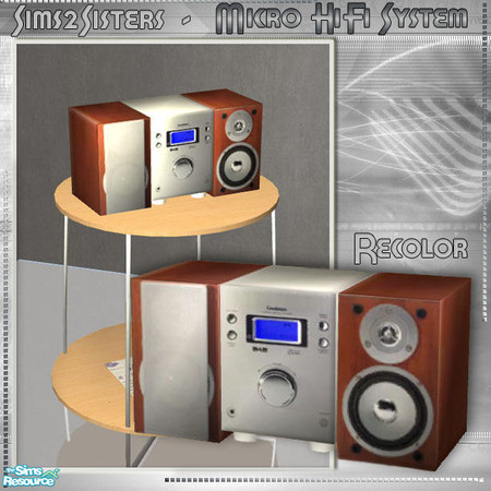 The Sims Resource - S2S Micro HiFi System - Recolor