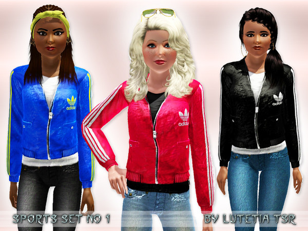 The Sims Resource | Sports Set No 1 - Jacket - YA/A