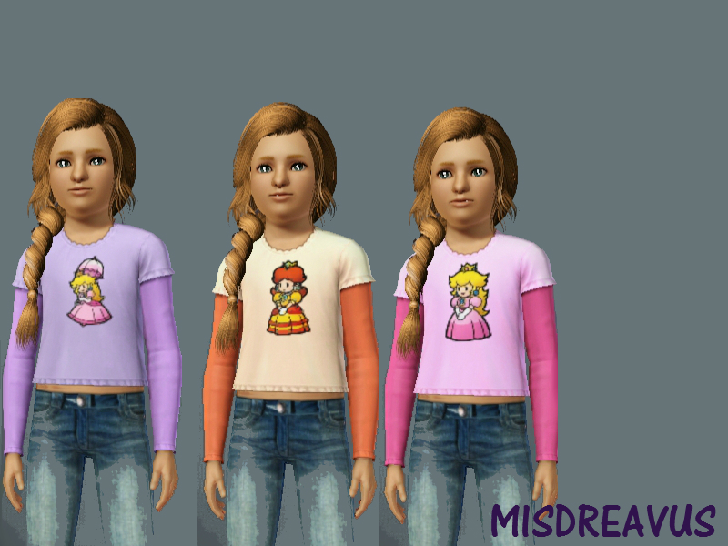 The Sims Resource | Princess Daisy Peach Tops
