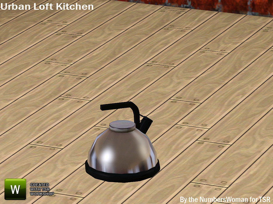 The Sims Resource | Modern Urban Rustic Loft Kitchen Tea Kettle
