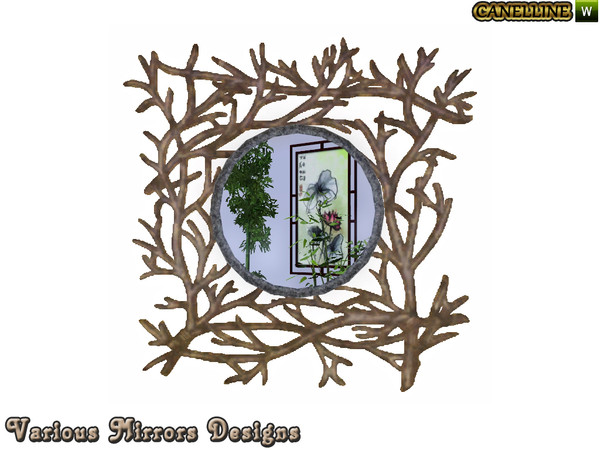 The Sims Resource | Various Mirrors Designs. Round and Branches