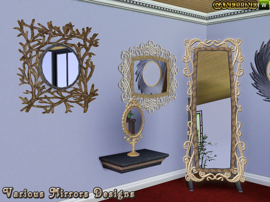 The Sims Resource | Various Mirrors Designs. Round and Branches