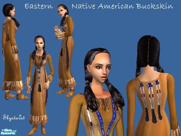The Sims Resource | Eastern Native American Buckskin Dress