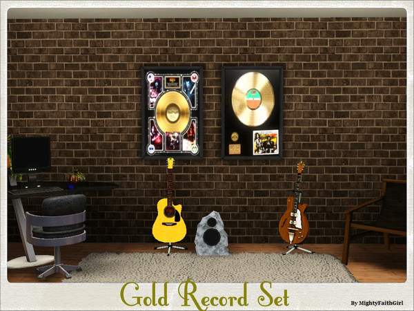 The Sims Resource | Gold Record Set