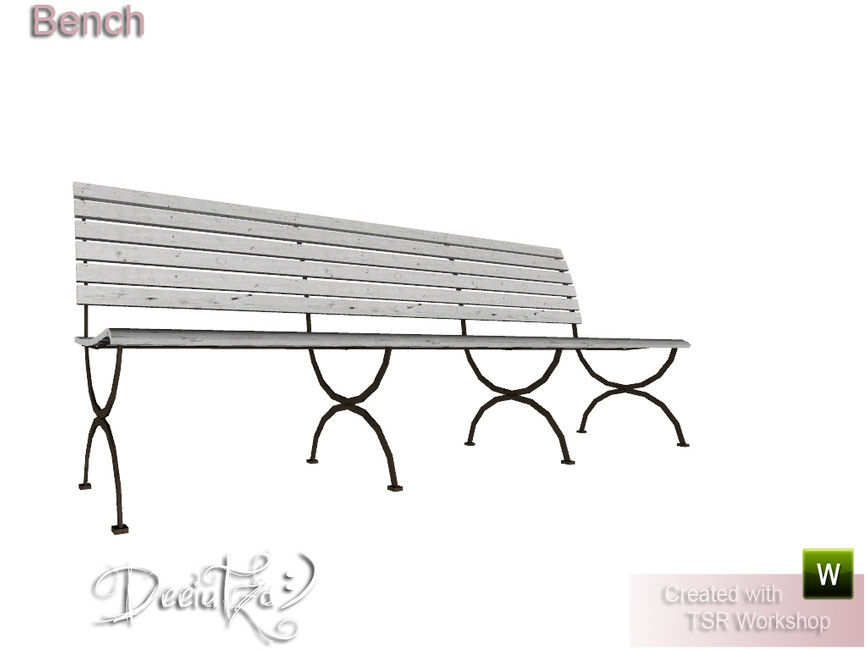 The Sims Resource - Parisian Outdoor Bench