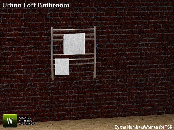 The Sims Resource - Modern Urban Rustic Loft Bathroom Towel Rack