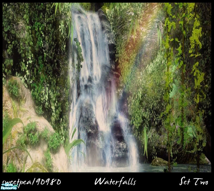 The Sims Resource - Waterfall Murals set 2 - E