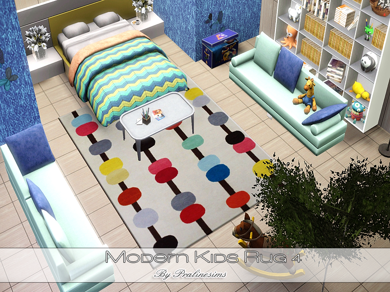 The Sims Resource | Modern Kids Rug 4