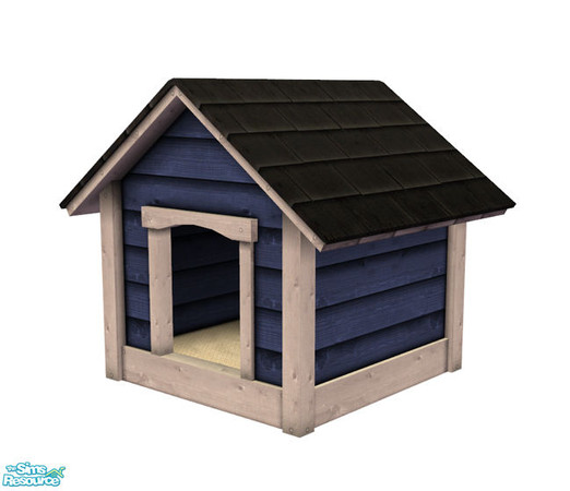 The Sims Resource | Dog House - Dark Blue Recolor