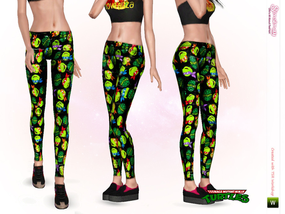 The Sims Resource | Ninja Turtles Leggings Black