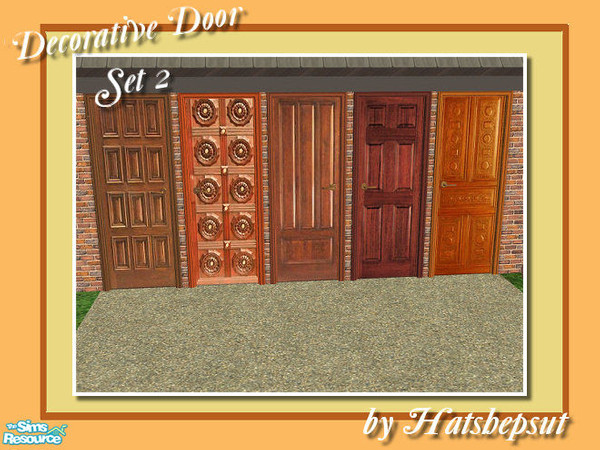 The Sims Resource - Decorative Door Set 2