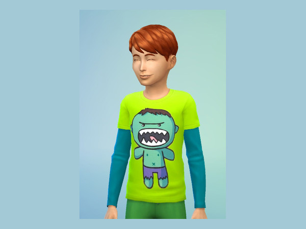 The Sims Resource | KidsHulkTshirt