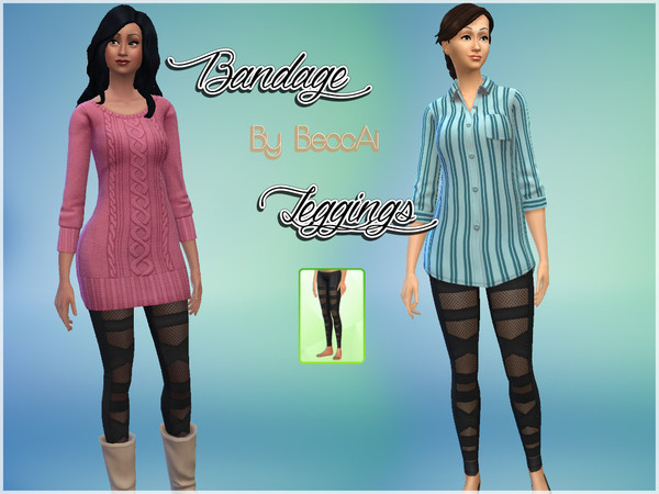 The Sims Resource - MP Trendy Velvet Stripes leggings