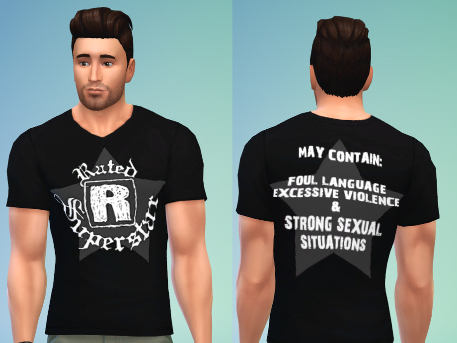 The Sims Resource | WWE Shirt Set 5