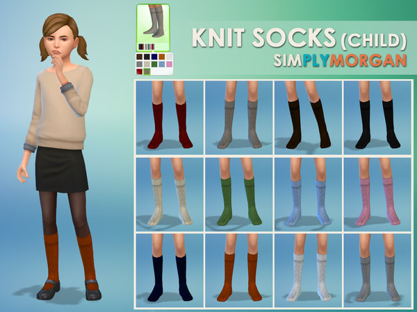 The Sims Resource | Knit Socks (Child Universal)