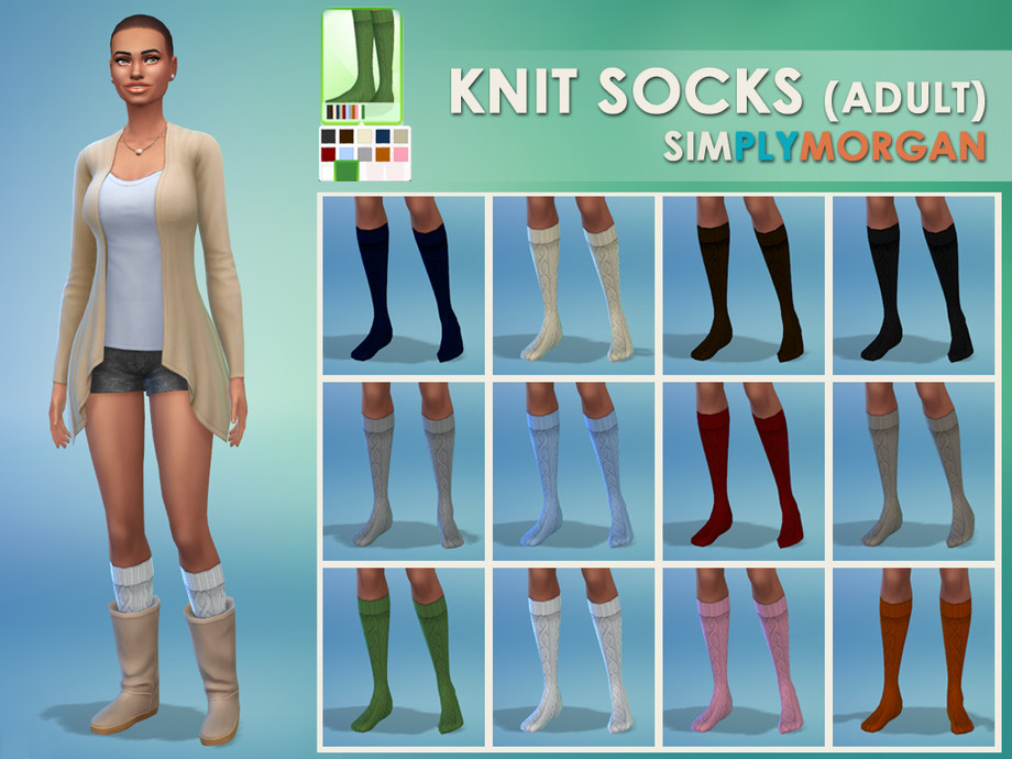 The Sims Resource | Knit Socks (Adult Female)
