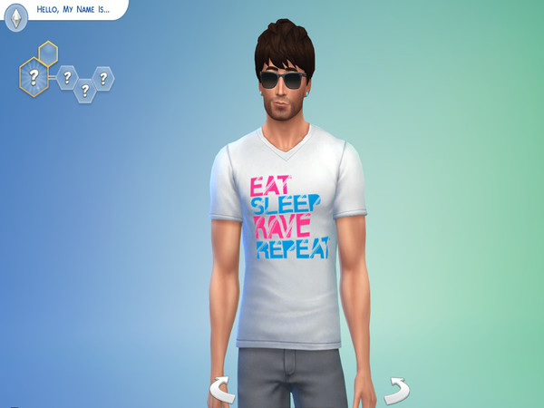 The Sims Resource | Eat Sleep Rave Repeat Tshirt