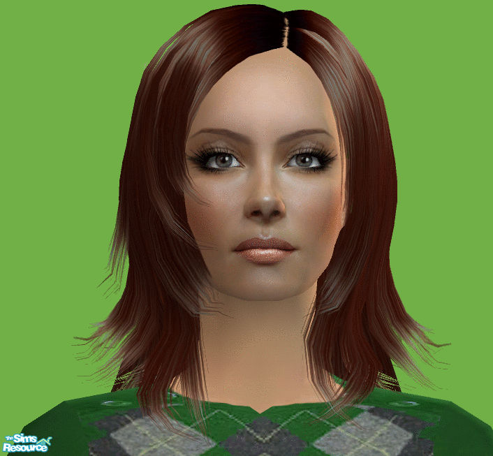 The Sims Resource - Trendy Hair Set - Red
