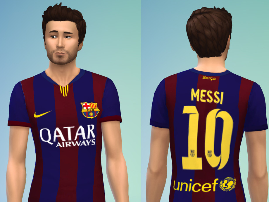 The Sims Resource | Barcelona FC Jersey Set 14/15