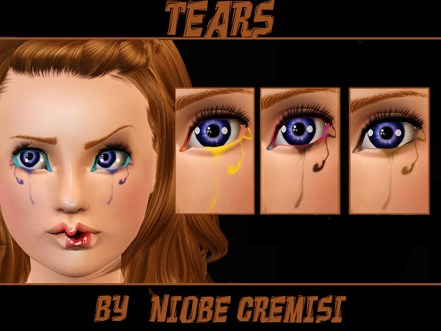 The Sims Resource - tears eyeliner by niobe cremisi