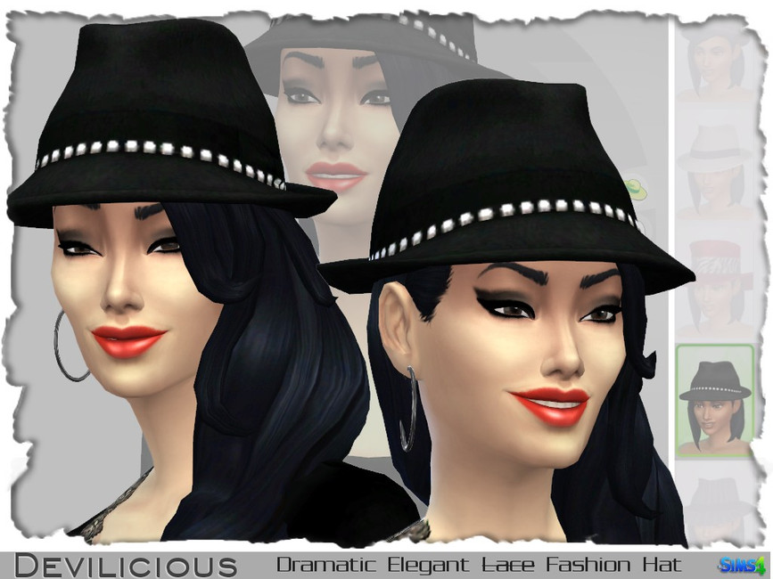 The Sims Resource - Dramatic Elegant Hat