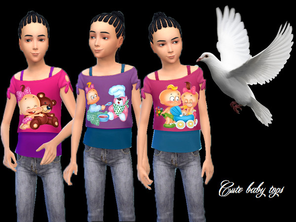 The Sims Resource | Cute baby tops