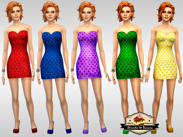 The Sims Resource | Star Dress, 5 colors!