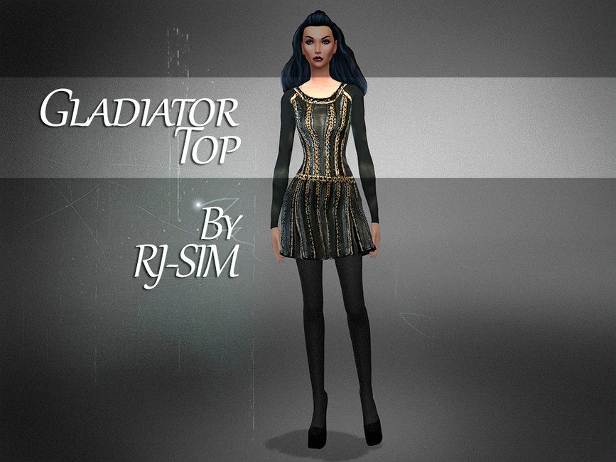 The Sims Resource - Gladiator Dress Top