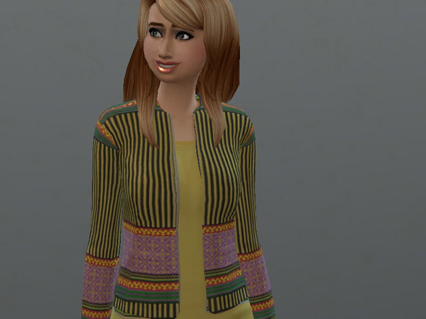 The Sims Resource - Tweed jacket recolor Pattern 5
