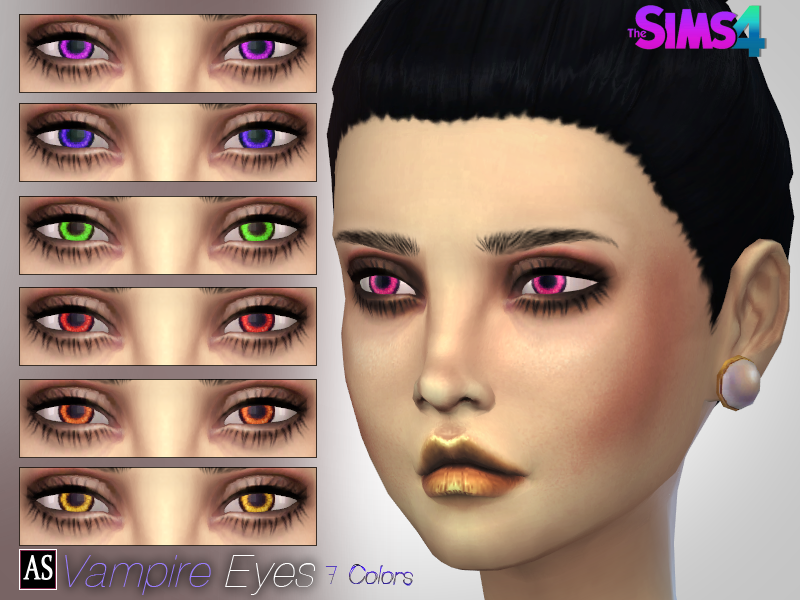 The Sims Resource | Pink Vampire Eyes (Non-Default)
