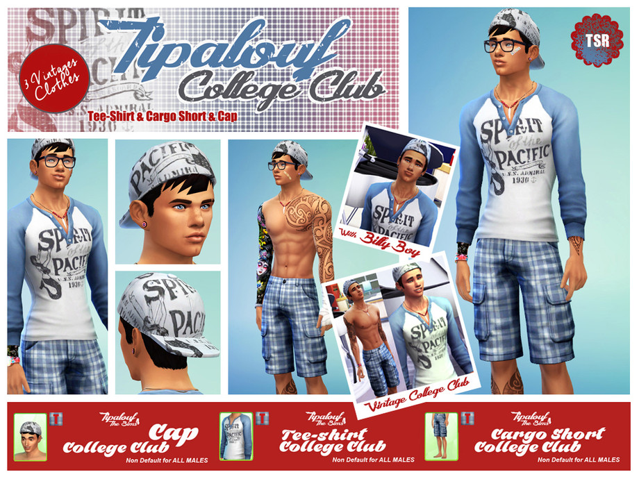 The Sims Resource | Vintage College Club SET