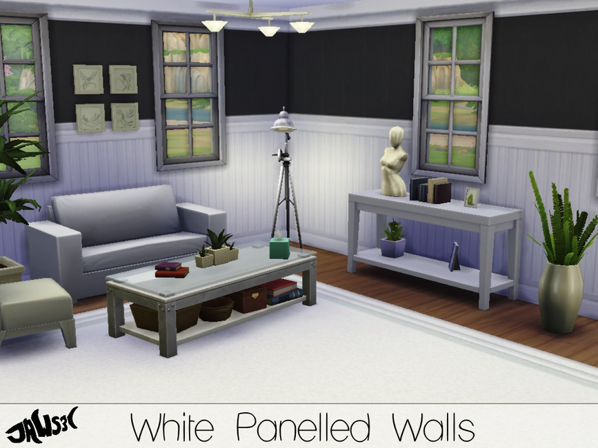 The Sims Resource - White Panelled Walls Set