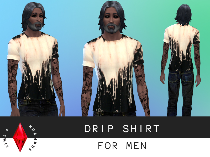 The Sims Resource | Drip Shirt for Men