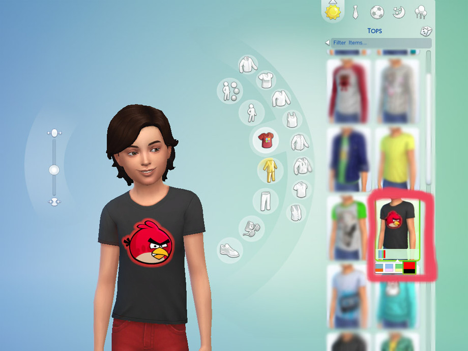 The Sims Resource | Angry Birds Kids Tees