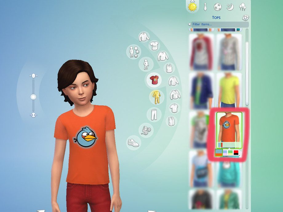 The Sims Resource | Angry Birds Kids Tees