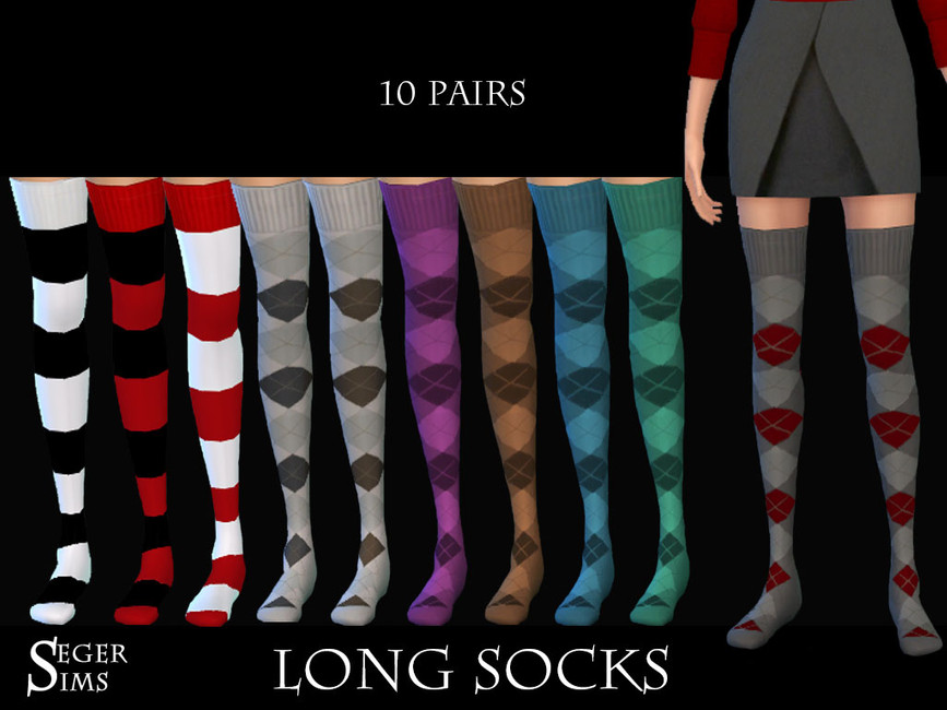 The Sims Resource - 10 Pairs Long Socks
