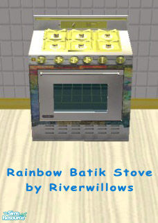 The Sims Resource | Rainbow Batik Kitchen Set - Stove