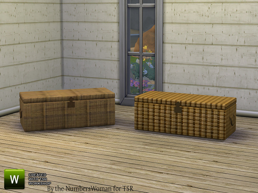 The Sims Resource - Shabby Bargain Shabby Chic Bedroom Wicker Trunk