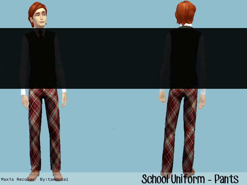 The Sims Resource | School Uniform - Pants