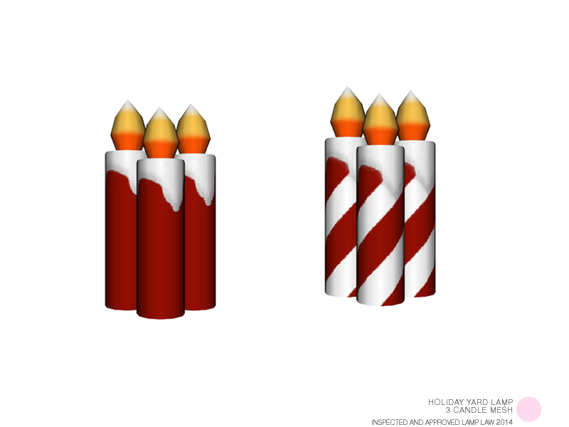 The Sims Resource | Holiday 3 Yard Candle Mesh