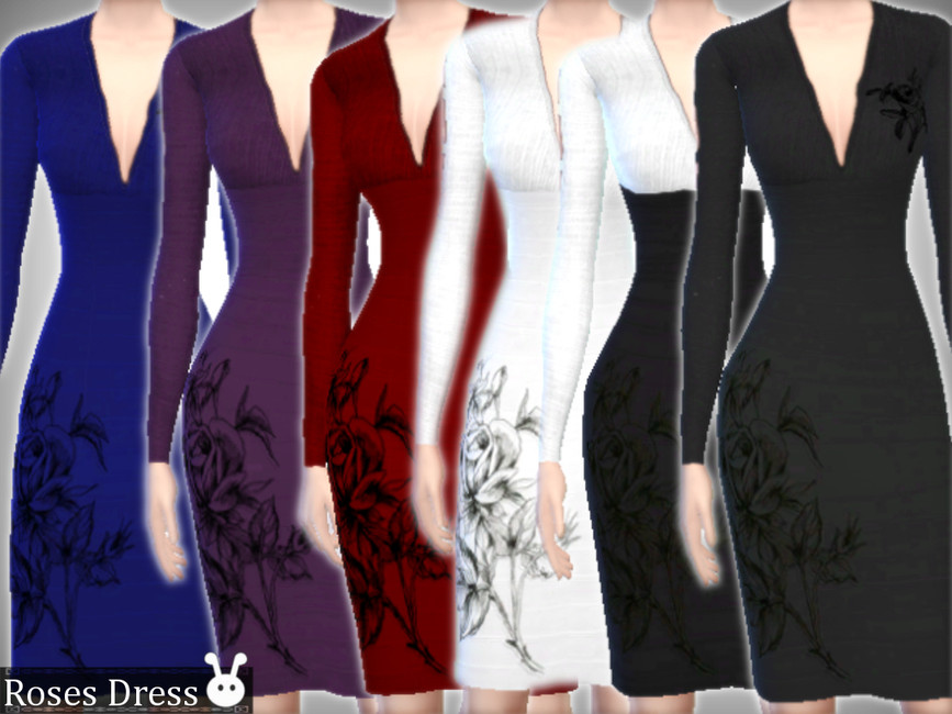 The Sims Resource - Roses Dress