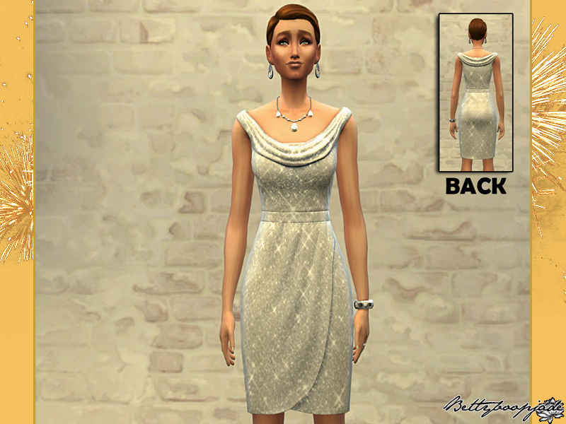 The Sims Resource | New Year's Eve glitter - Silver dress