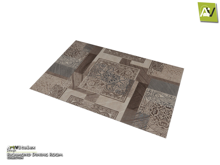 The Sims Resource | Richmond Patchwork Rug