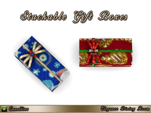 The Sims Resource | Elegance Dining Room Stackable Gift Box V.2