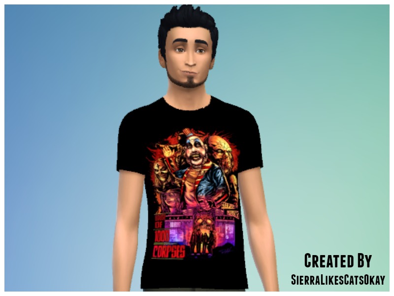The Sims Resource | House Of 1000 Corpses T-Shirts (Male & Female)
