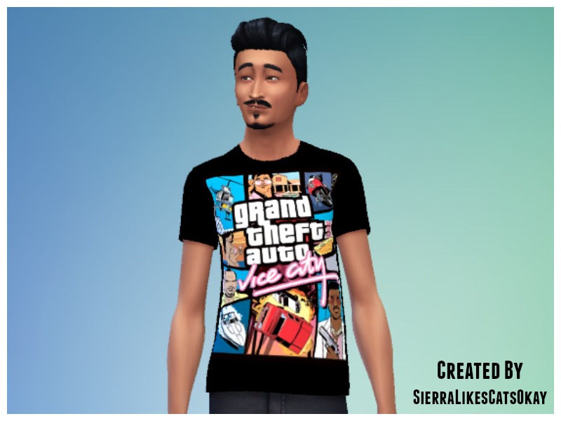 The Sims Resource | Grand Theft Auto Vice City T-Shirt (Male)