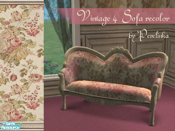 The Sims Resource - Vintage 4 Sofa