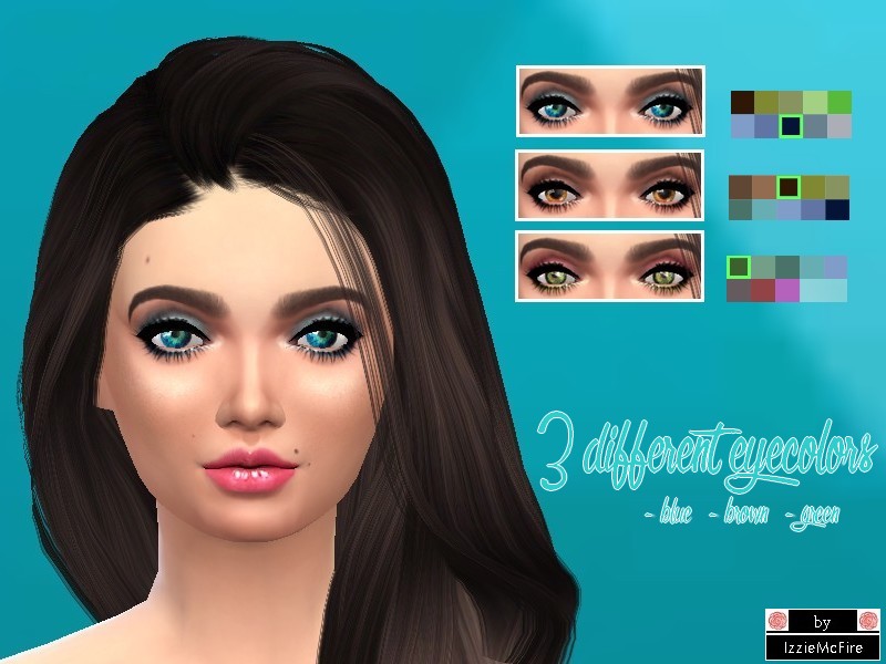 The Sims Resource | 3 different eyecolors set