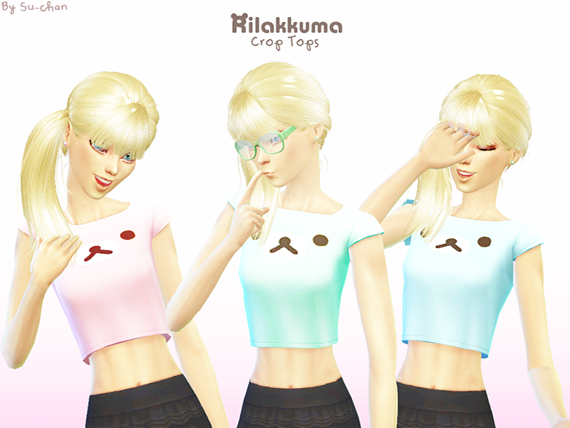 The Sims Resource | Rilakkuma Crop Tops