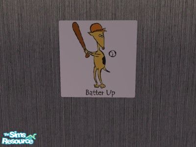 The Sims Resource - Baseball Kid's Print